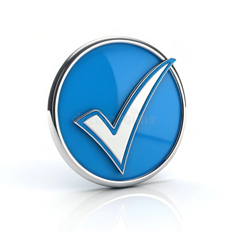 Verified Icon 3D Rendering Vector Stock Illustration - Illustration of ...