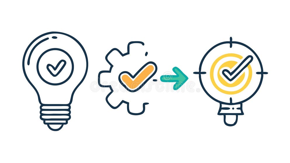 Verified Idea Process Icon Vector Illustration, Vector Design ...