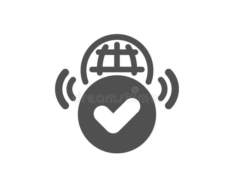 Verified Internet Line Icon. Approved Web Access Sign. Gradient Blur ...