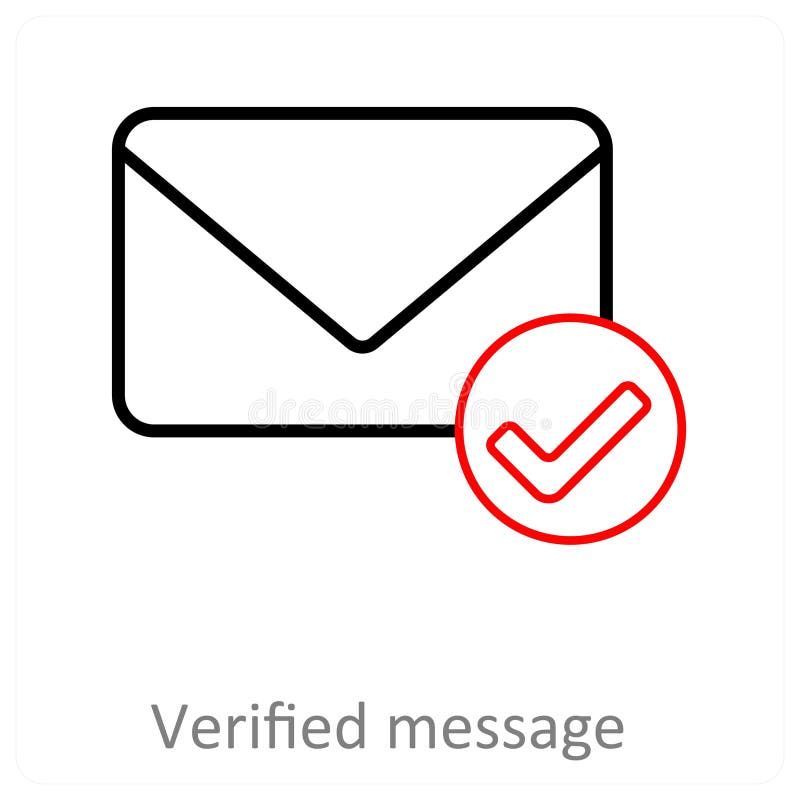 Verified Message stock vector. Illustration of design - 340052175
