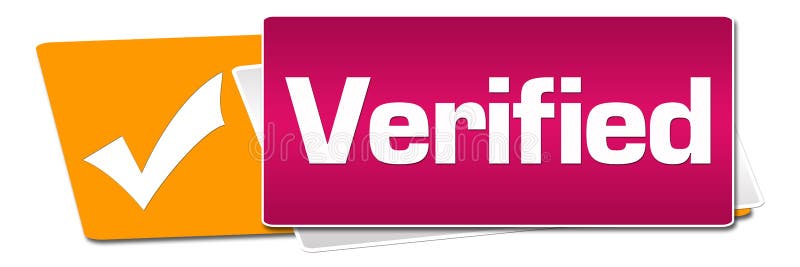 Verified Pink Orange Rounded Horizontal Stock Illustration ...