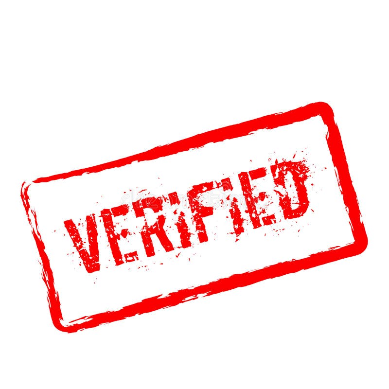 Verified Red Rubber Stamp Isolated on White. Stock Vector ...
