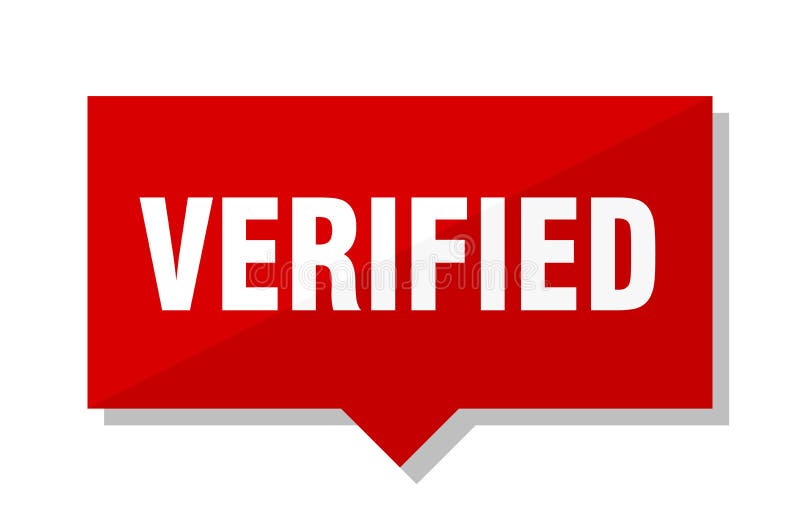 Verified red tag stock vector. Illustration of vector - 117515790