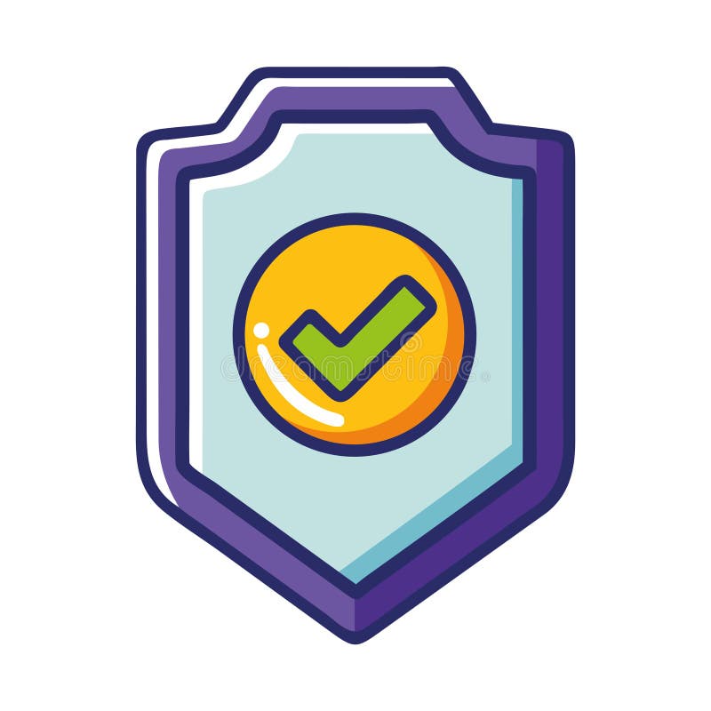 Verified Security Shield Icon Stock Illustration - Illustration of ...