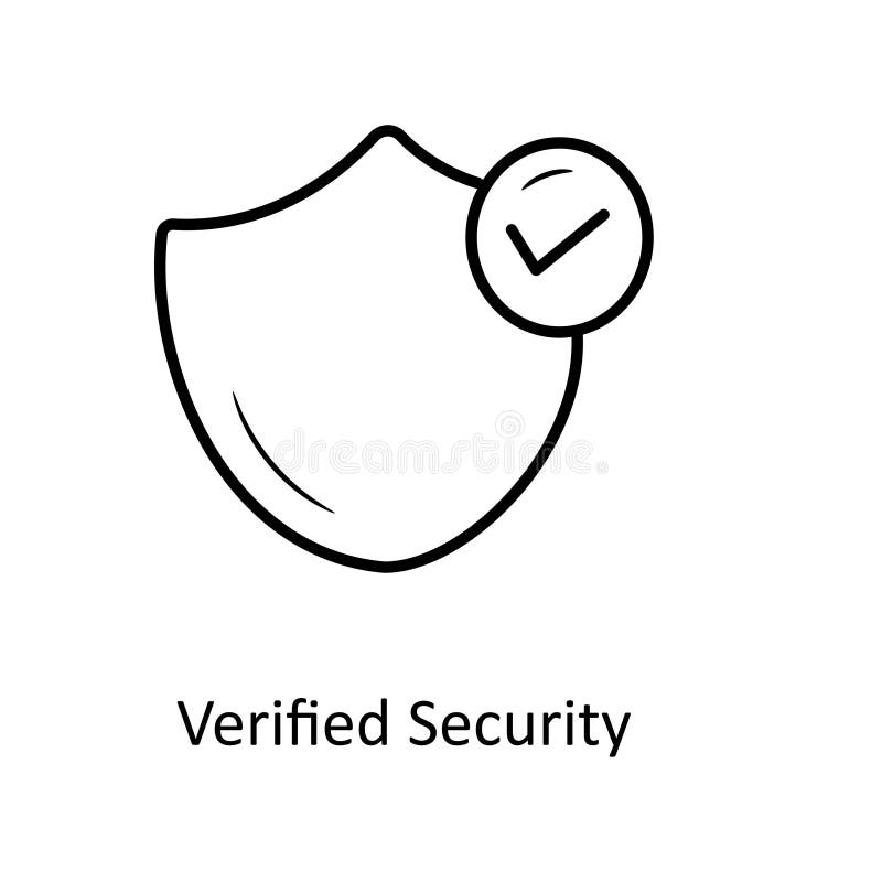 Verified Security Vector Solid Icon Design Illustration. Cloud ...