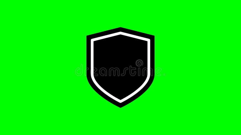 Verified User ID Icon Animation on Green Screen. Black Profile with ...