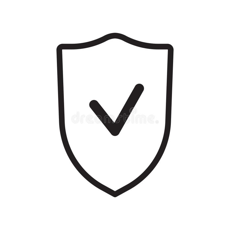 Verified Shield Icon. Security Checkmark Vector. Approval Protection ...