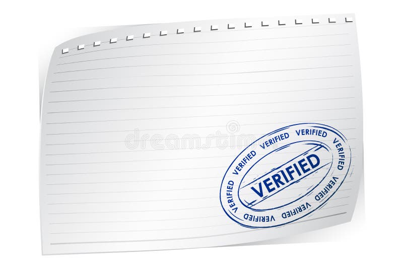 Verified Stamp on Blank Paper Stock Vector - Illustration of classic ...