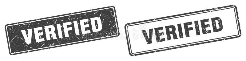 Verified Stamp Set. Verified Square Grunge Sign Stock Vector ...