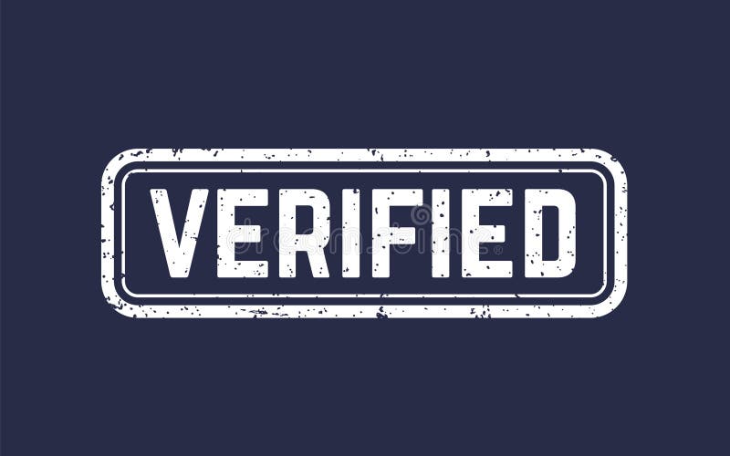 Verified Stamp, Vector Seal on Dark Stock Vector - Illustration of ...