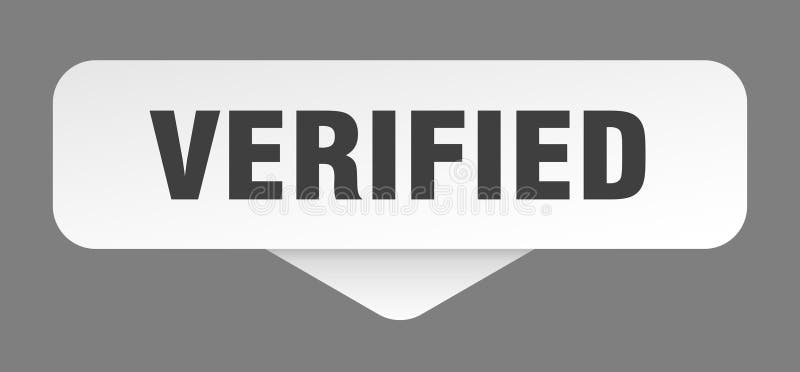 Verified Sticker. Verified Sign Isolated on Gray Background Stock ...