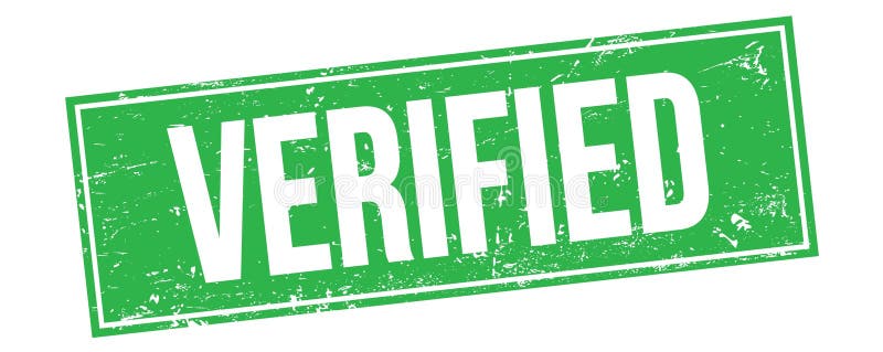 VERIFIED Text on Green Grungy Rectangle Stamp Stock Illustration ...