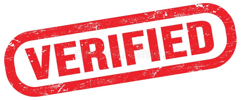 VERIFIED, Text Written on Red Stamp Sign Stock Illustration ...