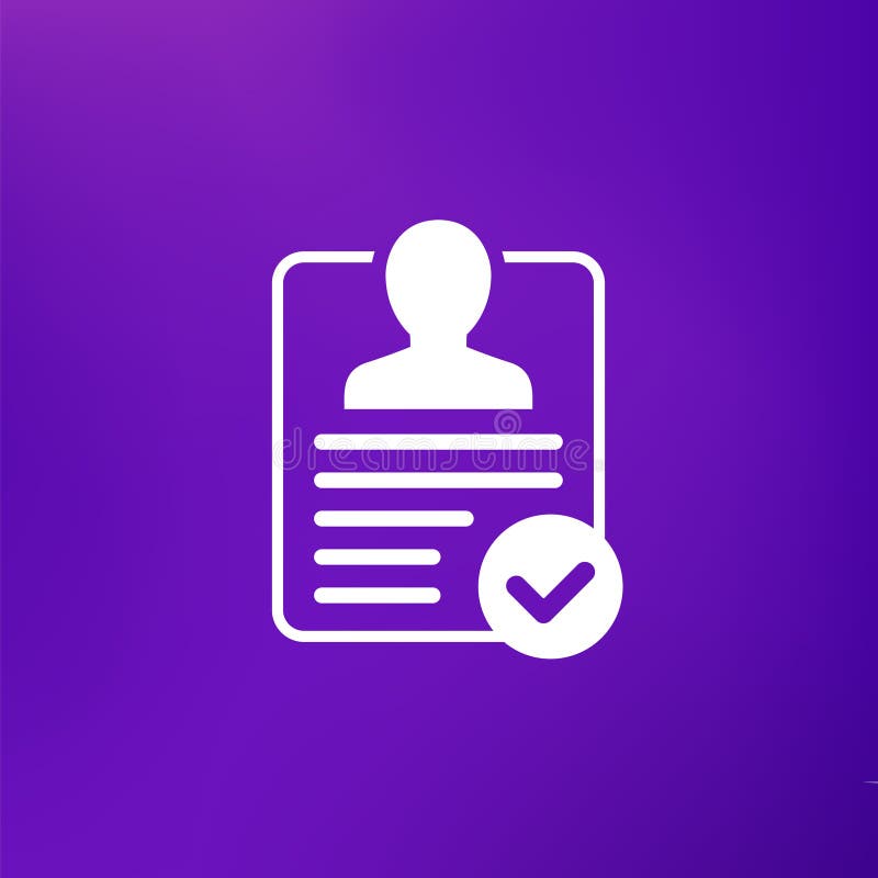 Verified User Account Icon, Vector Stock Vector - Illustration of ...