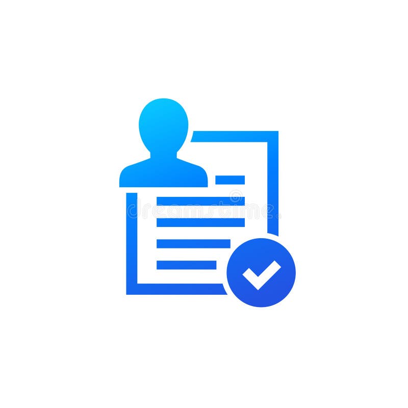 Verified User Account Icon on White Stock Vector - Illustration of ...