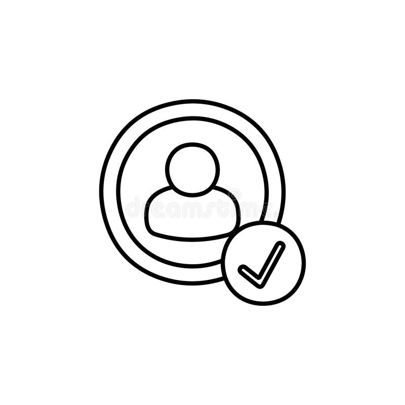 Verified User Icon Flat Logo Isolated Symbol Stock Illustration ...