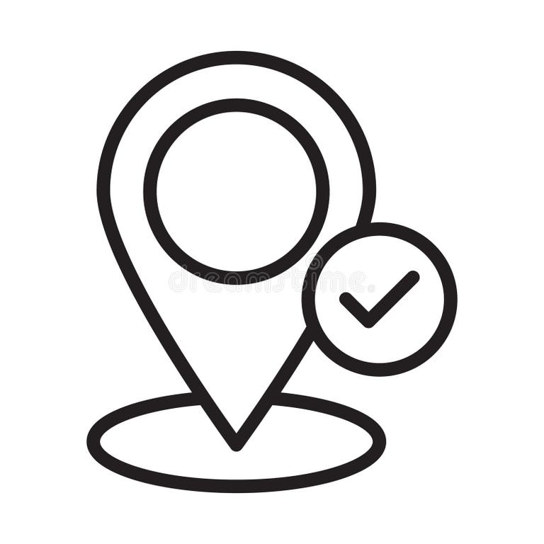 Verify Navigation, Pin, Right, Verify Fully Editable Vector Icon Stock ...