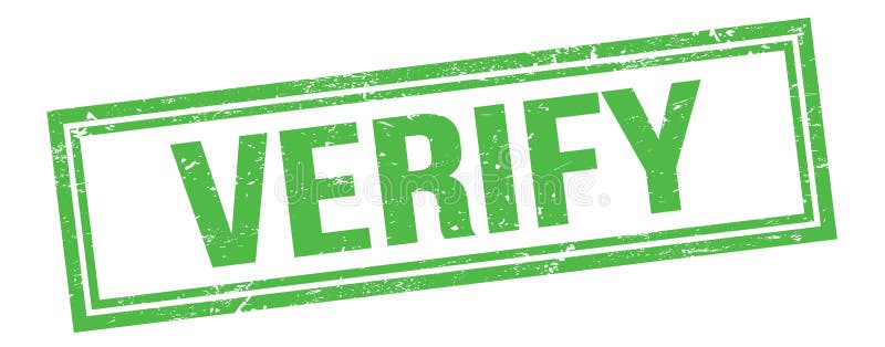 VERIFY Text on Green Grungy Vintage Stamp Stock Illustration ...