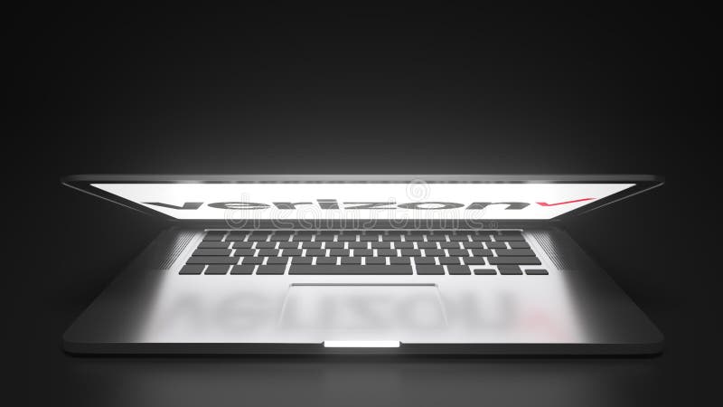 VERIZON Logo on the Display of a Portable Computer, Editorial ...