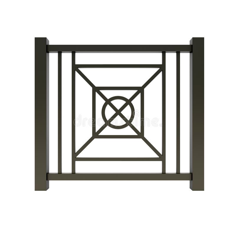 Verja Del Diseño Del Metal De Brown Stock de ilustración - Ilustración ...