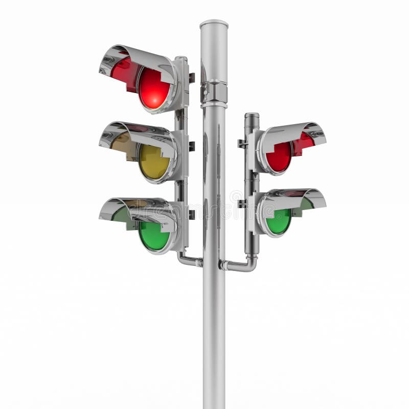 3d Verkeerslicht Met Een Brandend Geel Signaal Stock Illustratie ... 3d Verkeerslicht Met Een Brandend Geel Signaal Stock Illustratie ...