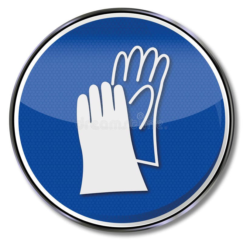 Safety Gloves Icon on Black Background for Graphic and Web Design ...
