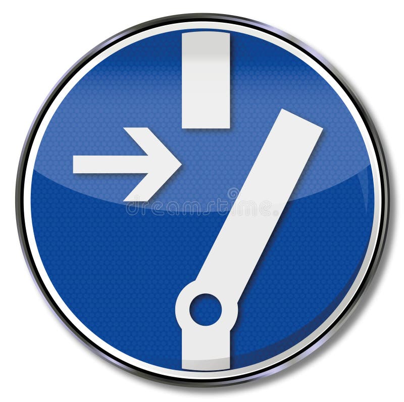 Turn switch before working stock vector. Illustration of engineering ...