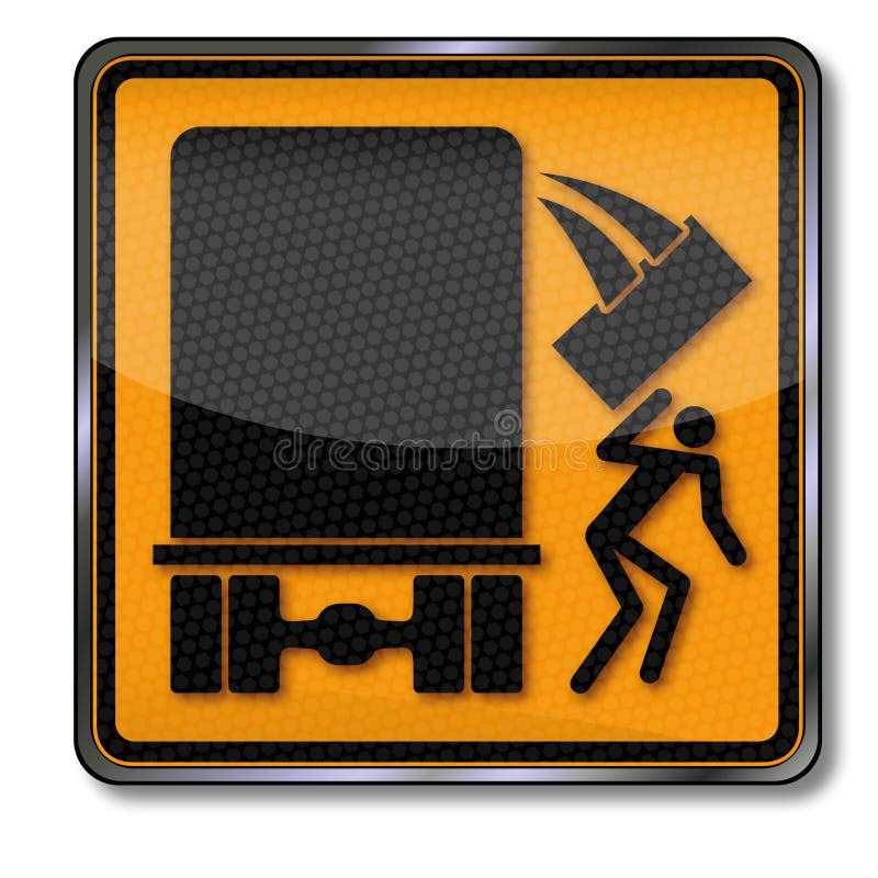 Caution Falling Cargo from Trucks Stock Vector - Illustration of ...