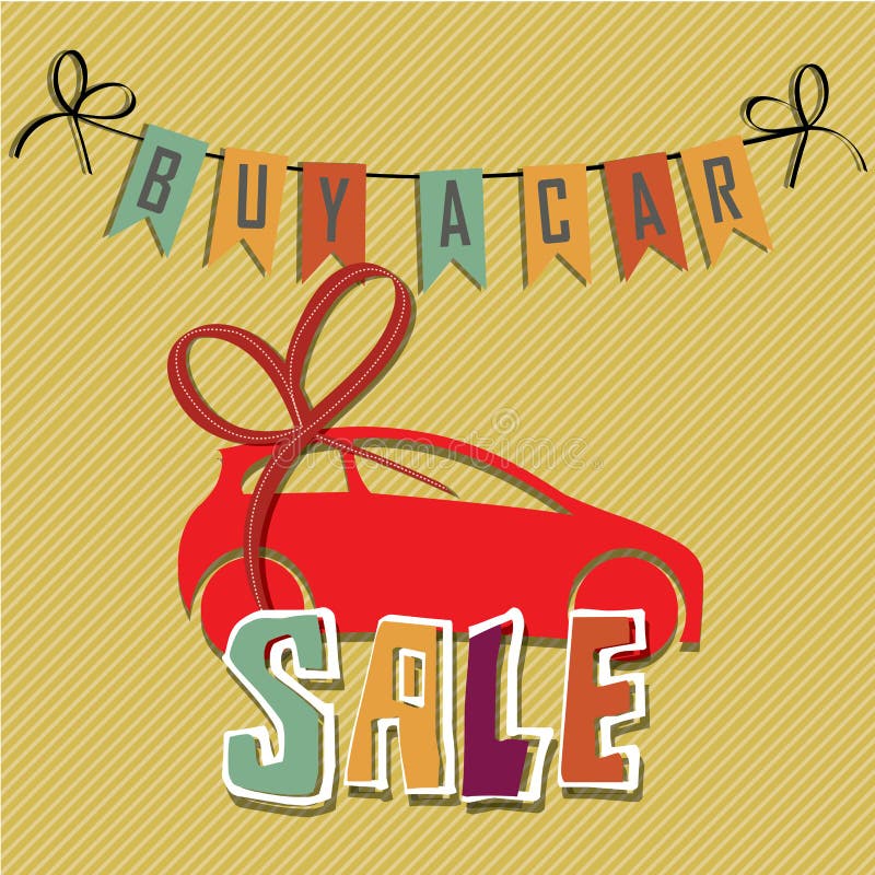 Verkoop van auto's vector illustratie. Illustration of draag - 31789596