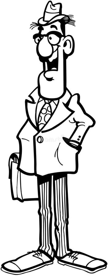 Verkoper Working Cartoon Design Vectorclipart Vector Illustratie ...