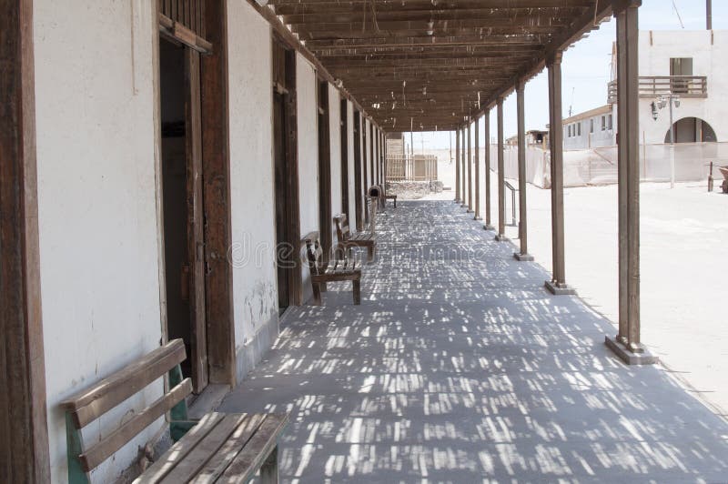 Verlassene Stadt - Humberstone, Chile Stockfoto - Bild von wüste, stadt ...