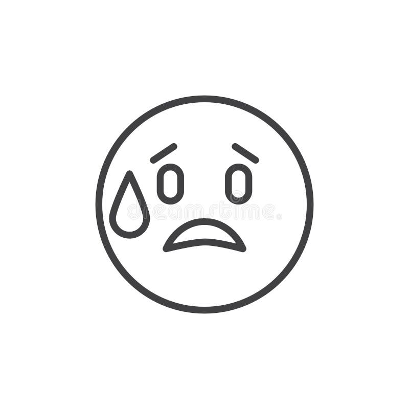 Verlegener Emoticon, Flache Art Vektor Abbildung - Illustration von ...