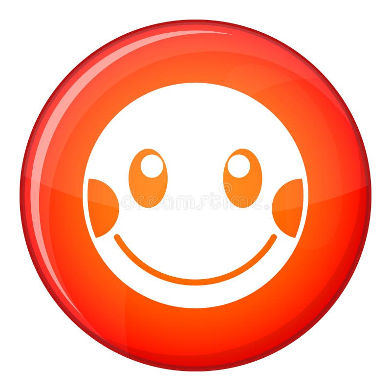 Verlegener Emoticon, Flache Art Vektor Abbildung - Illustration von ...