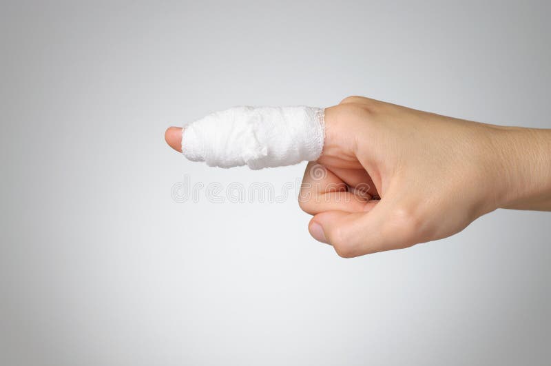 Verletzter Finger Mit Verband Stockfoto - Bild von gesundheit, finger ...