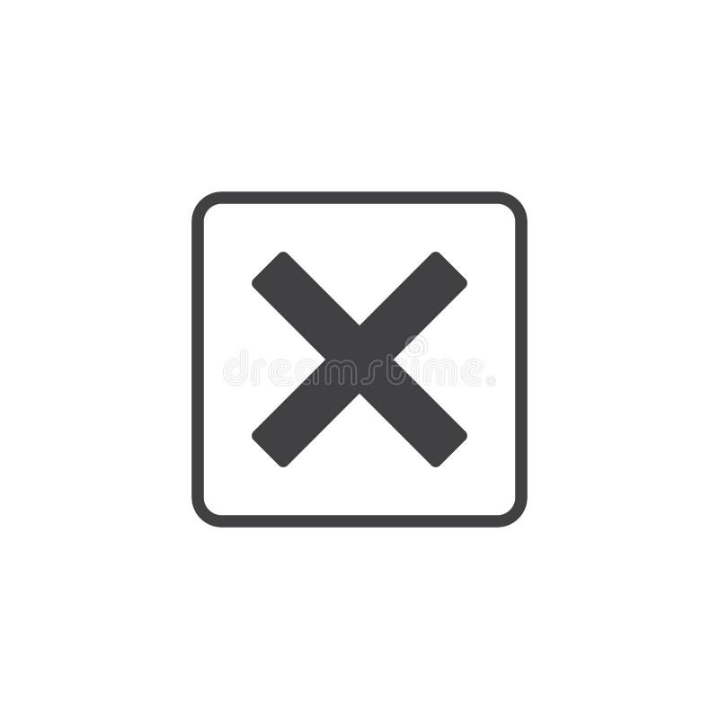 Vectorpictogram Op Witte Achtergrond Vermenigvuldigen Het Symbool Van ...