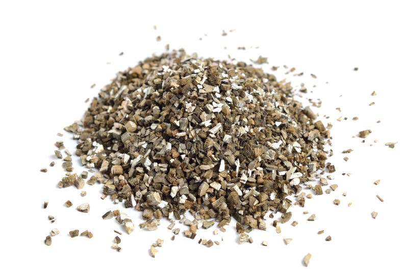 Vermiculite Expandida Isolada Em Fundo Branco Imagem de Stock - Imagem ...