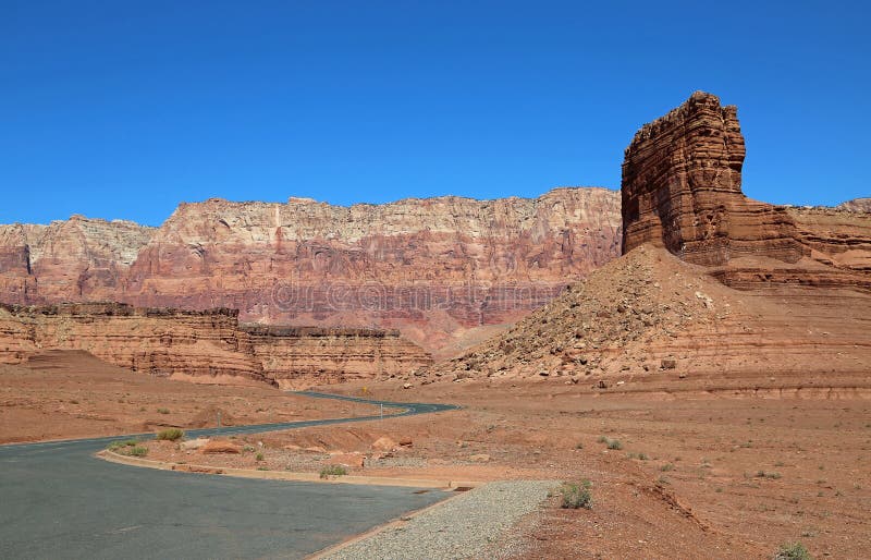 Eroded Vermilion Cliffs stock image. Image of valley - 256067073