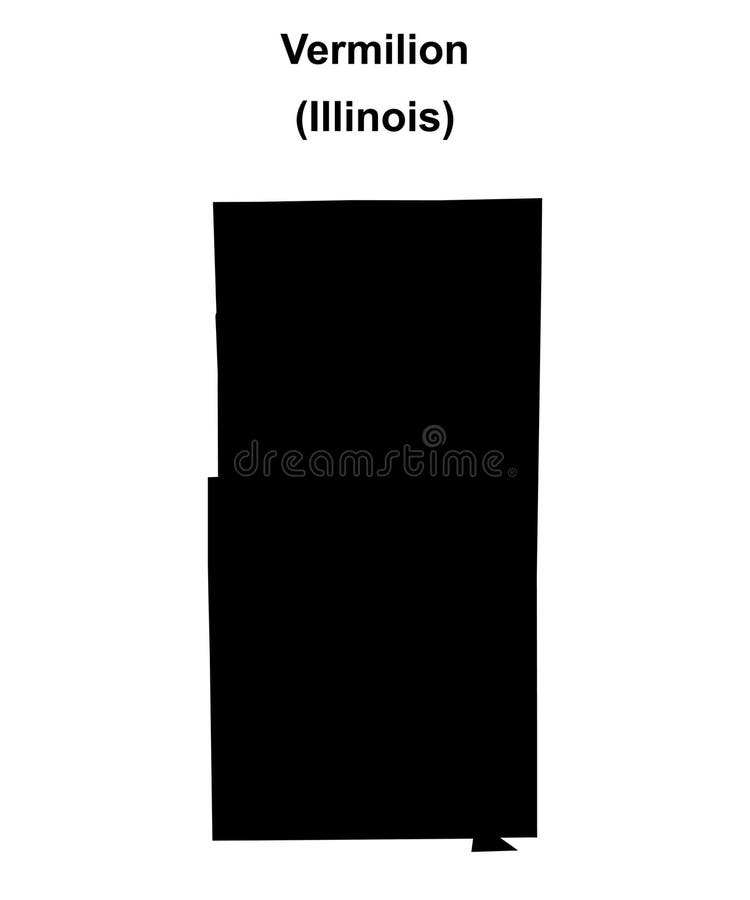 Vermilion outline map stock vector. Illustration of outline - 361545819