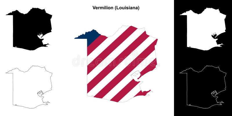 Vermilion outline map stock illustration. Illustration of county ...