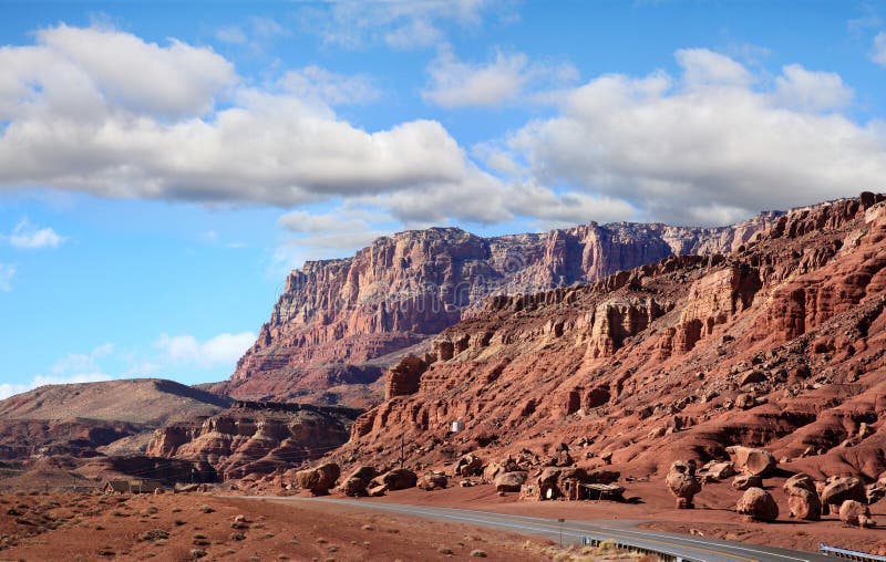 Vermillion Cliffs stock photo. Image of road, blue, beautiful - 18581014