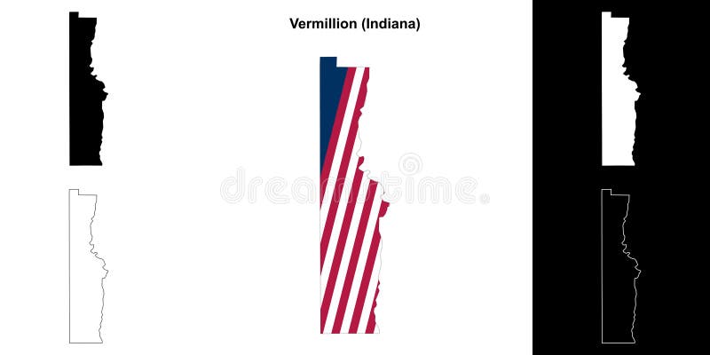 Vermillion outline map stock vector. Illustration of boundary - 323886060