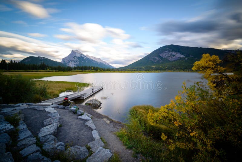 Mount Rundle in Sunset Light Stock Image - Image of majestic, nature ...