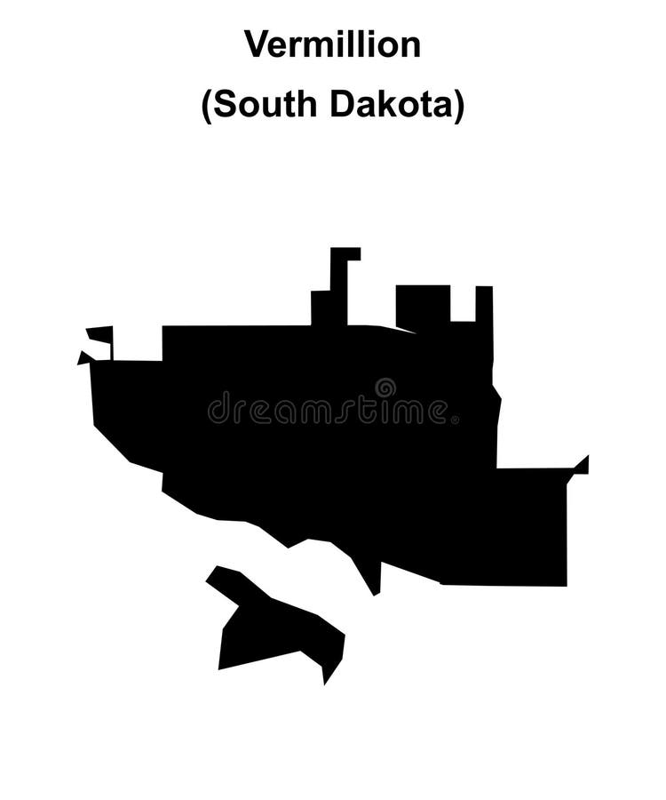 Vermillion outline map stock vector. Illustration of boundary - 357535298