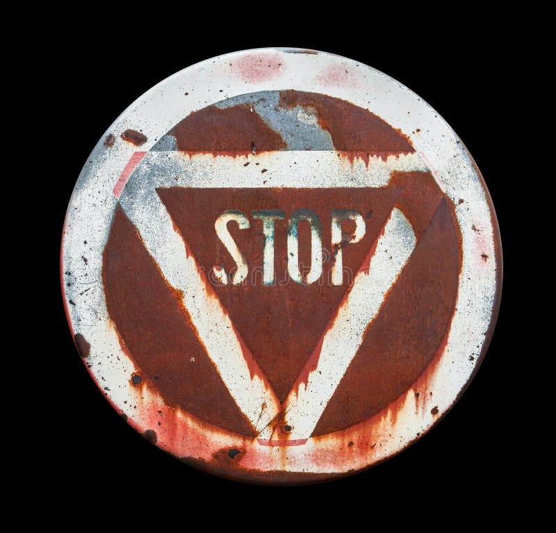 Verminderungs-Stoppschild stockbild. Bild von defekt - 59303035