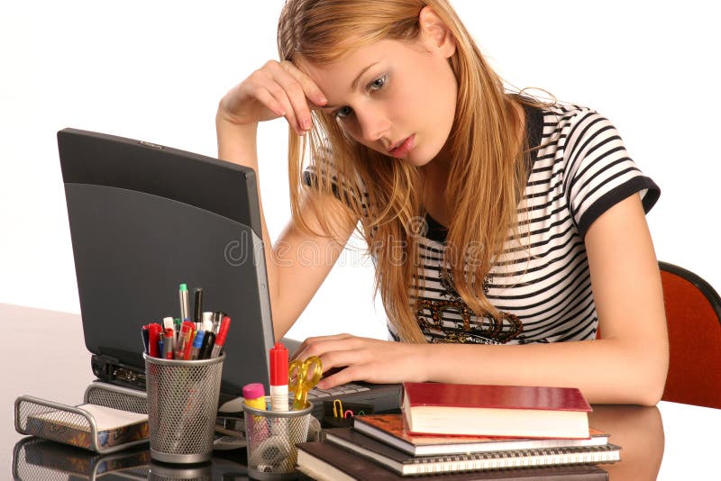 Vermoeid Van Het Bestuderen Stock Afbeelding - Image of boek ...