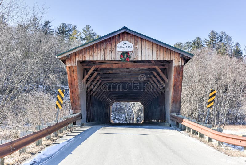 Vermont Covered Bridge stock image. Image of transportation - 68168615