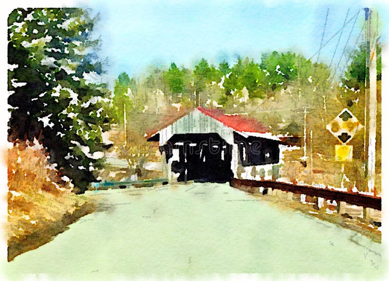 Covered Bridge Stock Illustrations – 94 Covered Bridge Stock ...