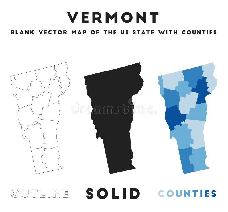 Vermont map. stock vector. Illustration of isolated - 268152245