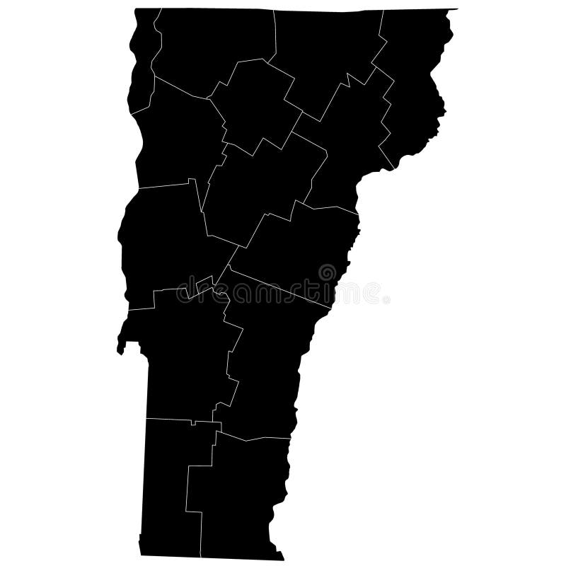 Vermont Map. High Detailed Illustration Map - Outline Vermont State Map ...