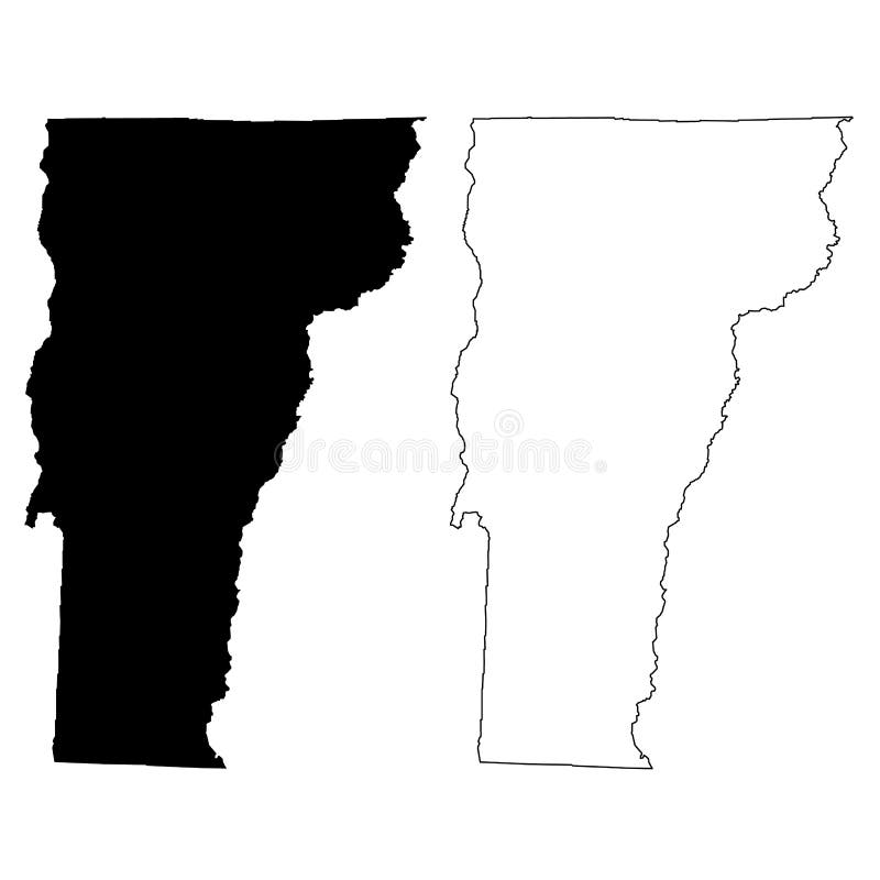 Vermont Map on White Background. Vermont State Map Sign. Outline Map of ...